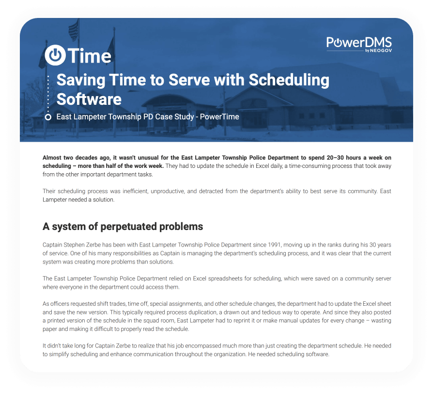 PowerDMS Scheduling Software